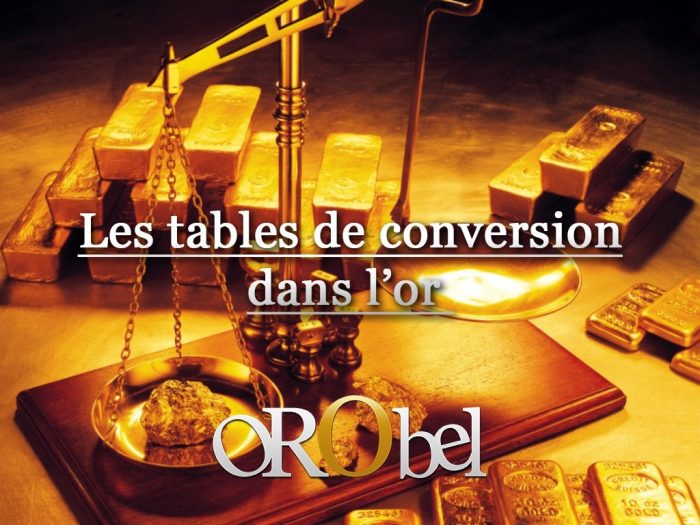 Les conversions en gramme, once et kilo dans l'or - Orobel